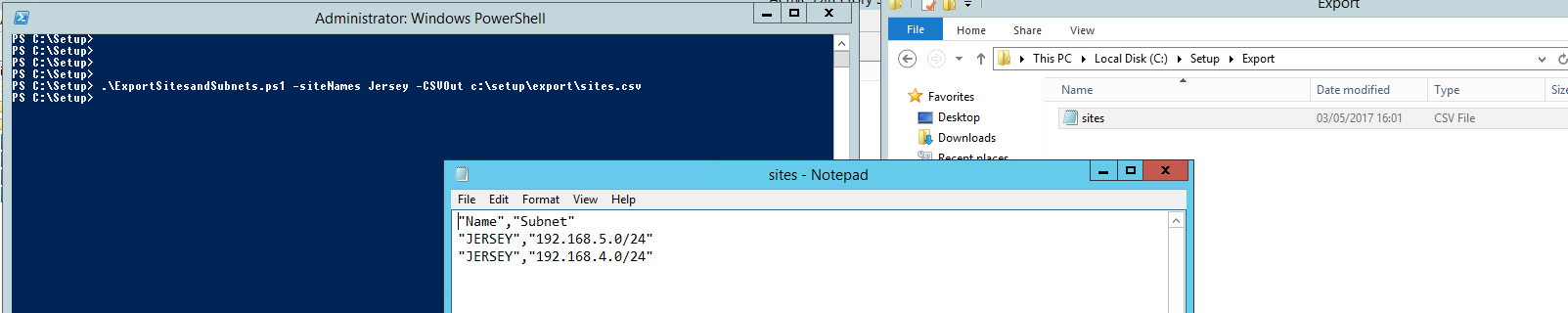 Export Sites And Subnets PowerShell To CSV SCCMOG Deployment Blog